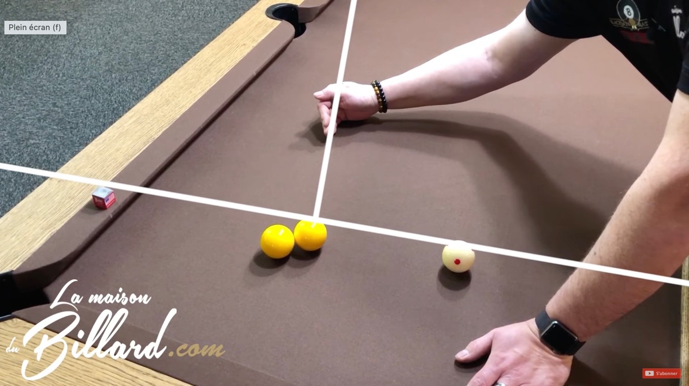 Apprenez à appréhender la trajectoire de la bille blanche après impact